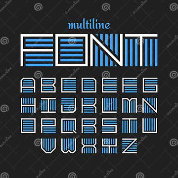 Multiline font stock vector. Illustration of style, cool - 76765551