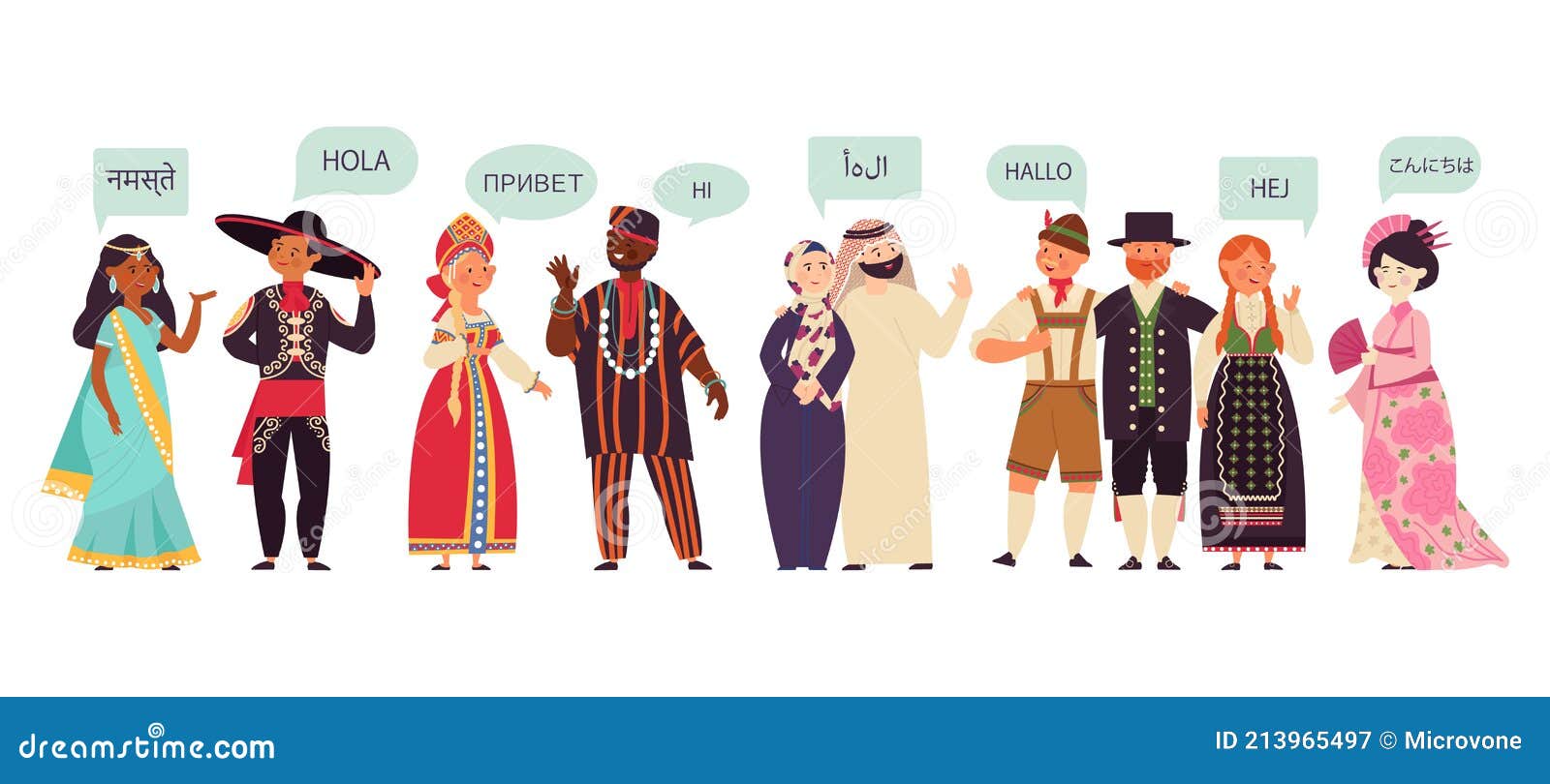 Multilingual Characters. Group Talking People, Conversation on Diverse ...