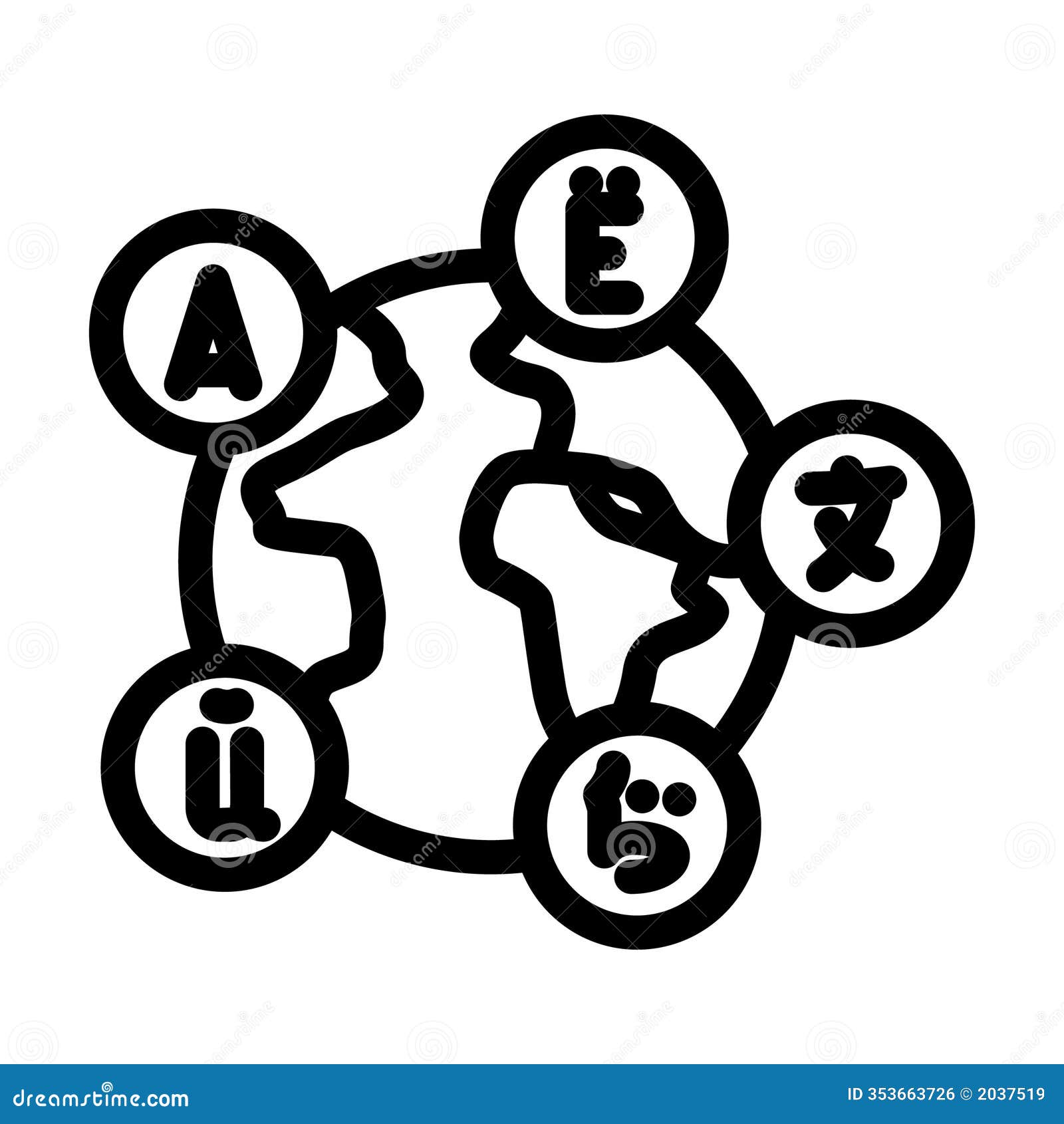 Multilingual Globe Natural Language Processing Nlp Line Icon Vector ...