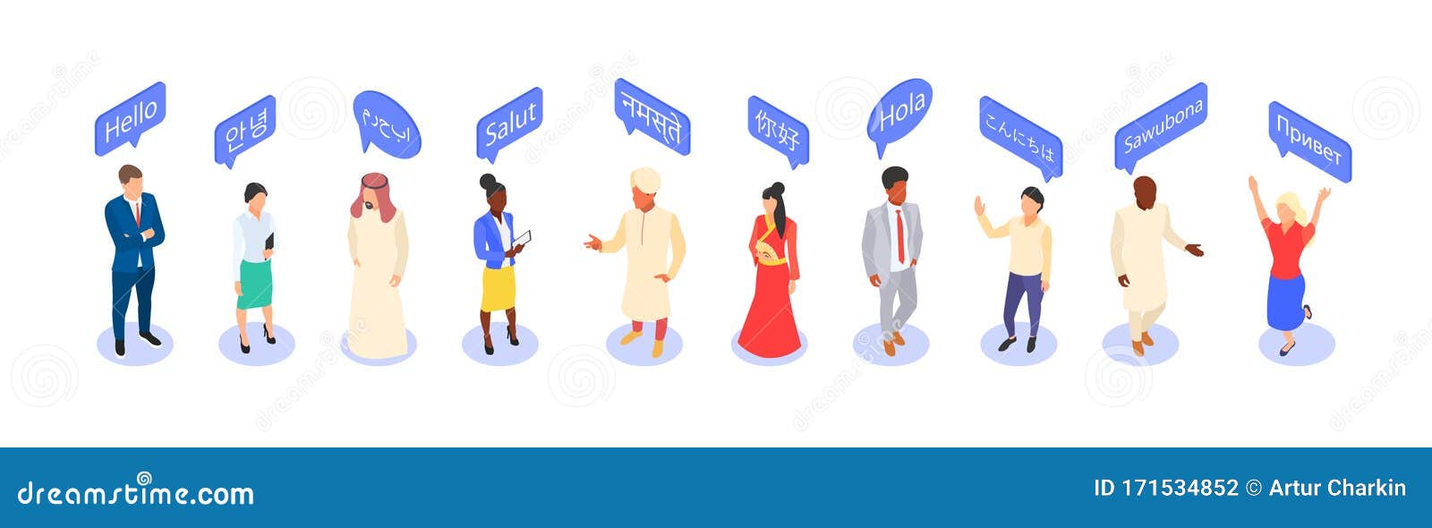 Multilingual Greeting. Hello in Different Languages of the World. the ...