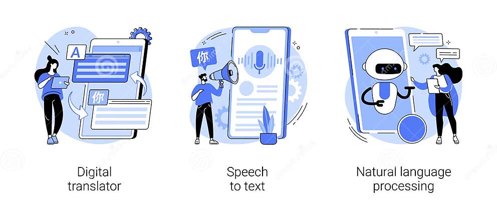 Multilingual Mobile Application Abstract Concept Vector Illustrations