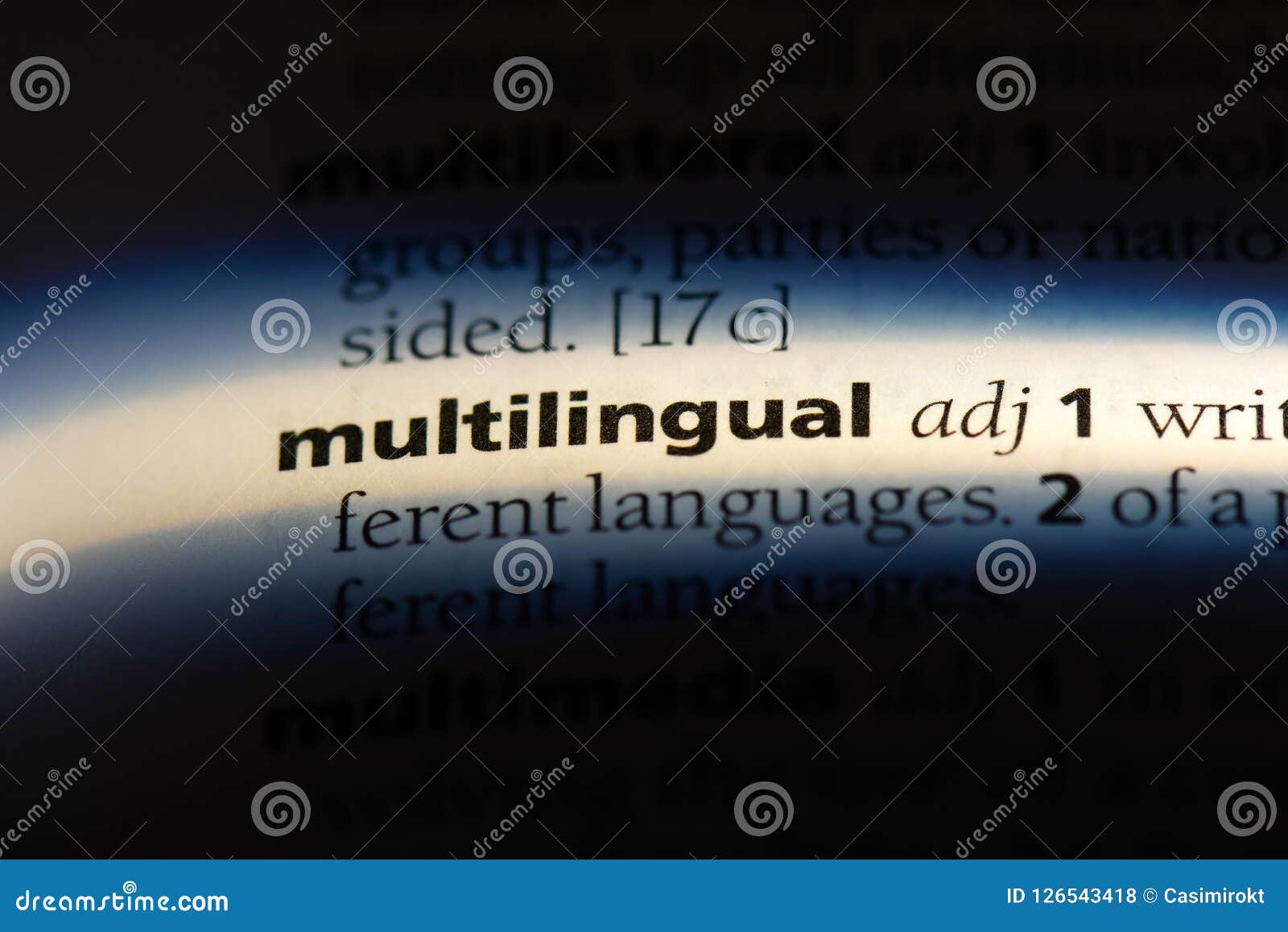 Multilingual stock photo. Image of printed, word, book - 126543418