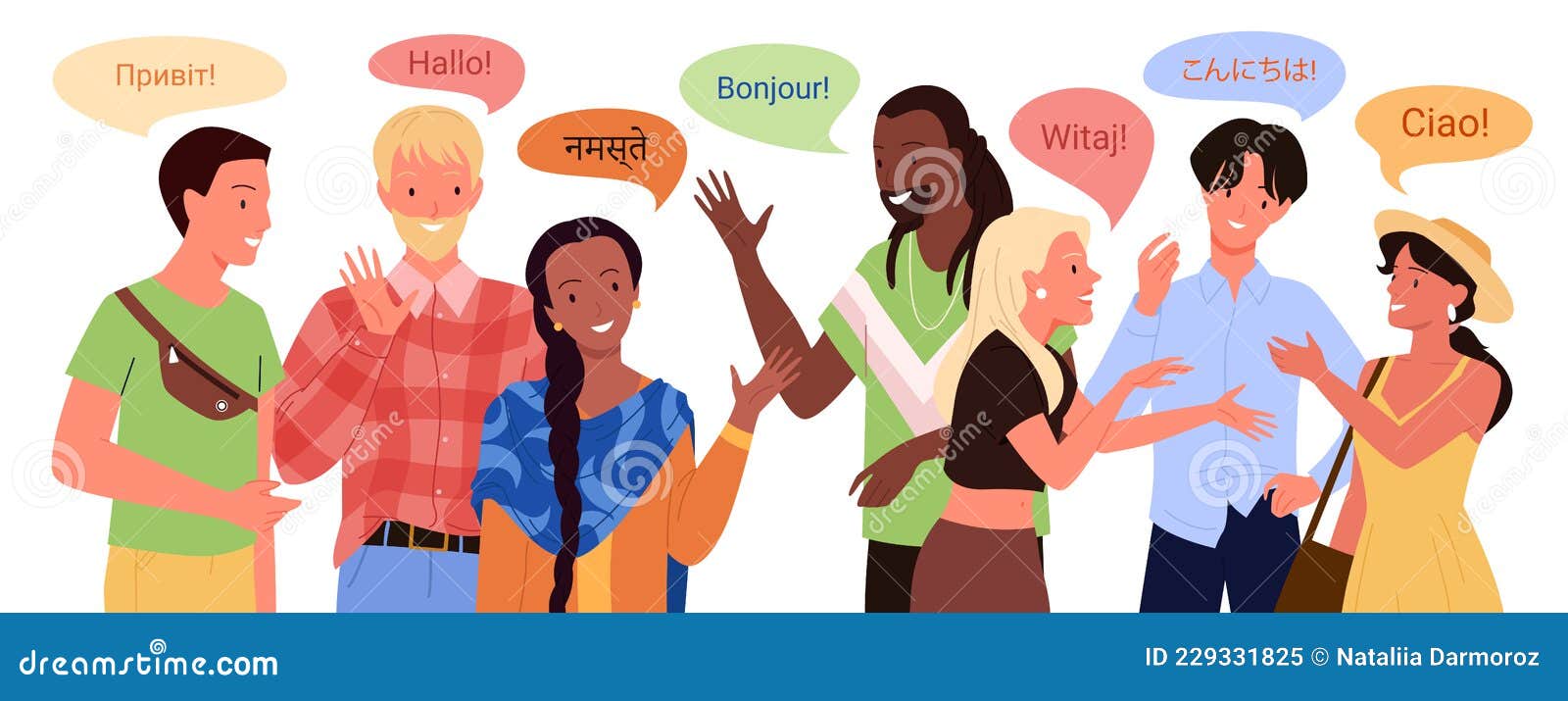 Multilingual People Greeting, Young Man Woman Say Hello In Different ... Multilingual People Greeting, Young Man Woman Say Hello In Different ...