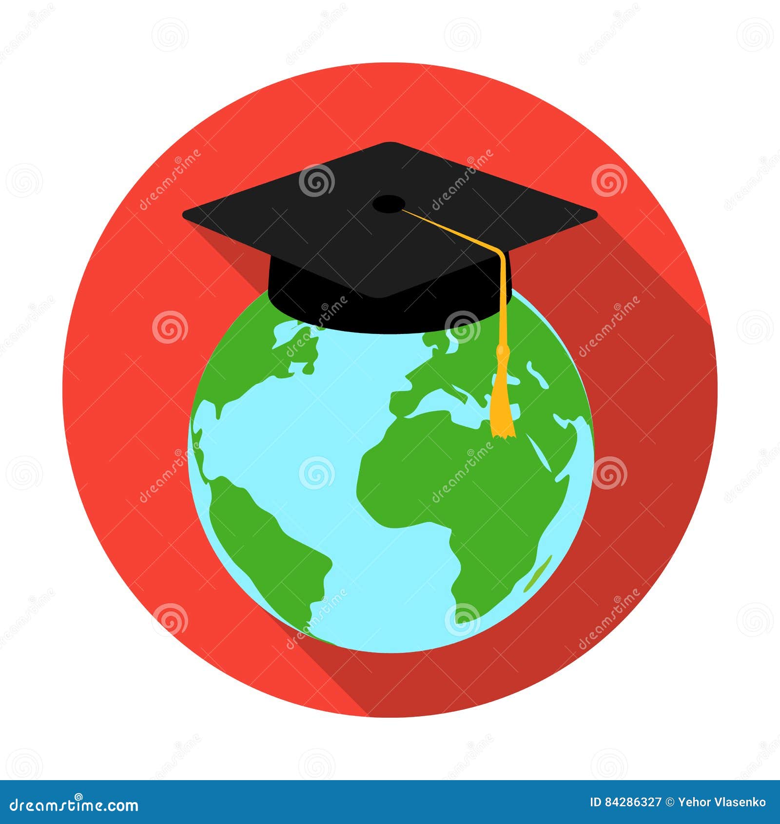 Multilingual Planet Icon in Flat Style Isolated on White Background ...