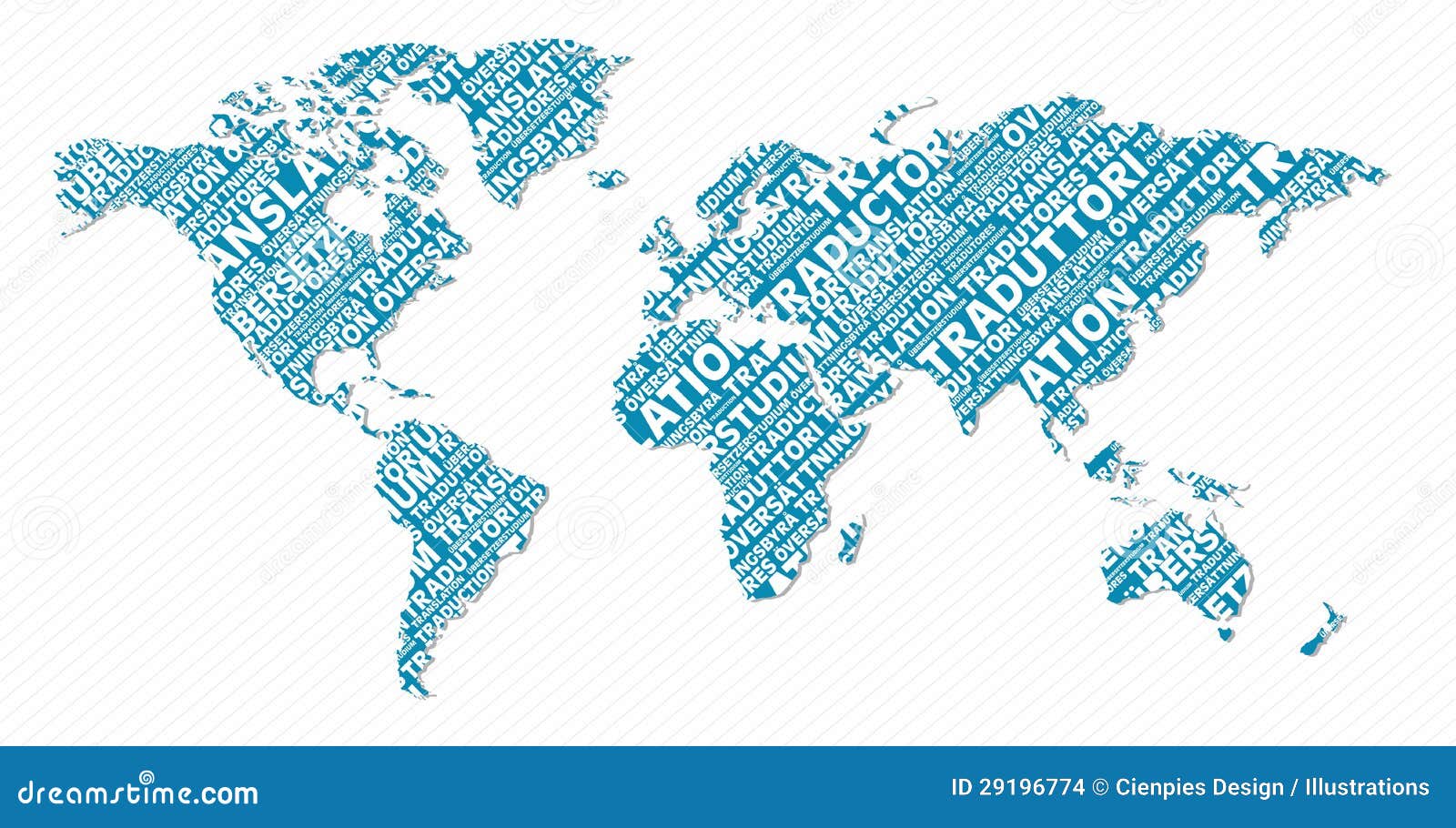 Multilingual Translation World Map Concept Stock Vector - Illustration ...