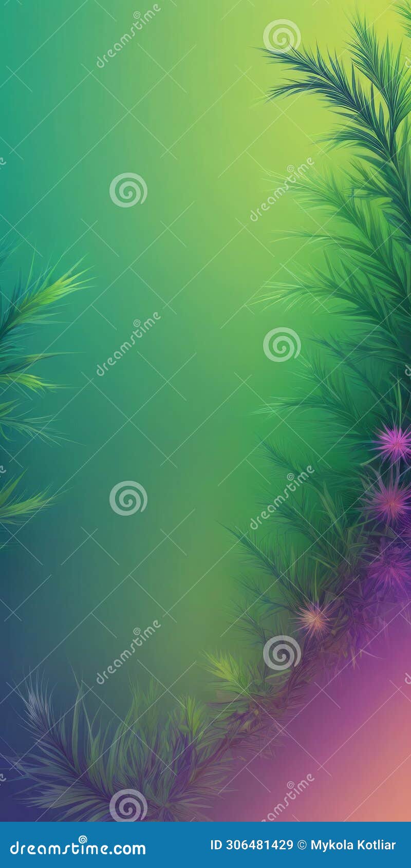 Multilobed Shapes In Green Thistle Stock Image | CartoonDealer.com ...