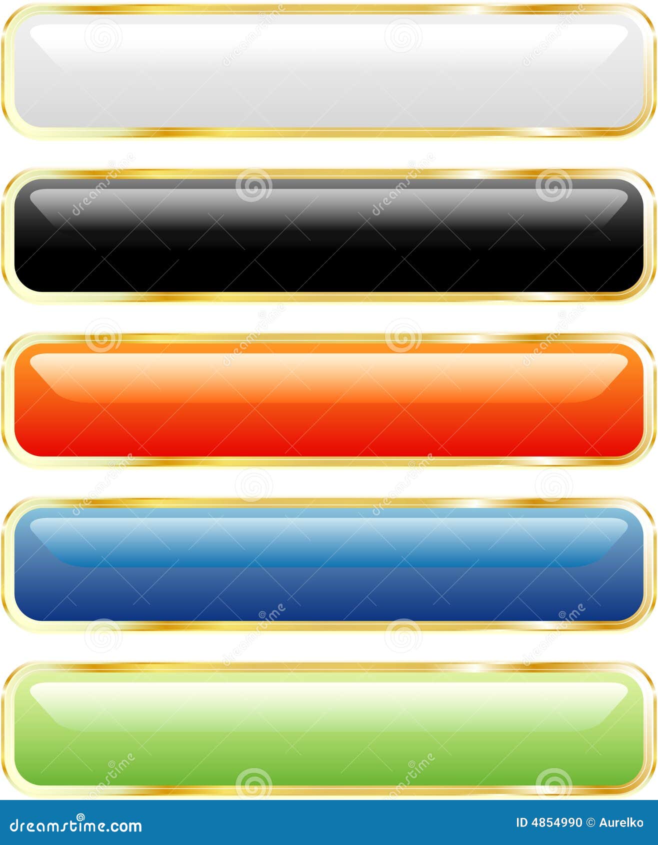 Multilongbuttons stock vector. Illustration of glossy - 4854990