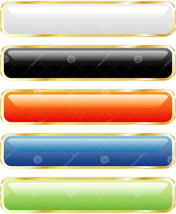 Multilongbuttons stock vector. Illustration of glossy - 4854990