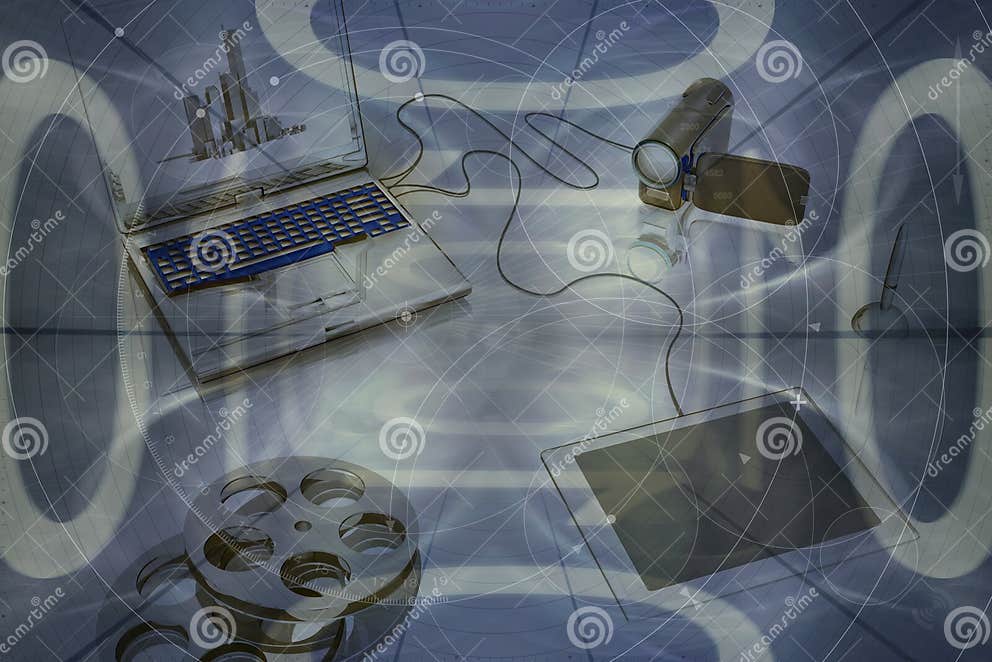 Multimedia stock illustration. Illustration of portable - 6008636