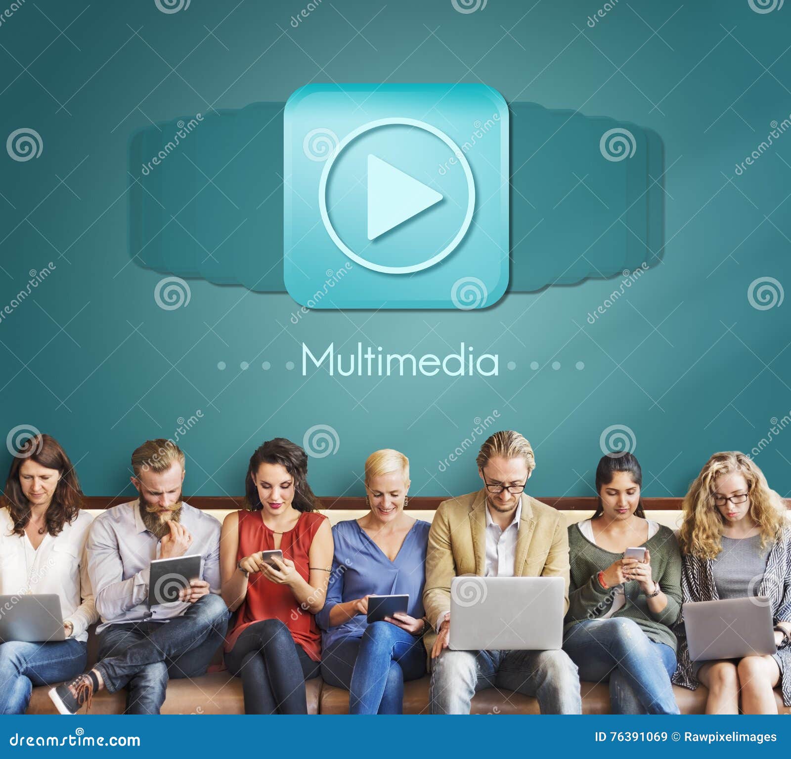Multimedia Audio Computer Digital Entertainment Concept Stock Image ...
