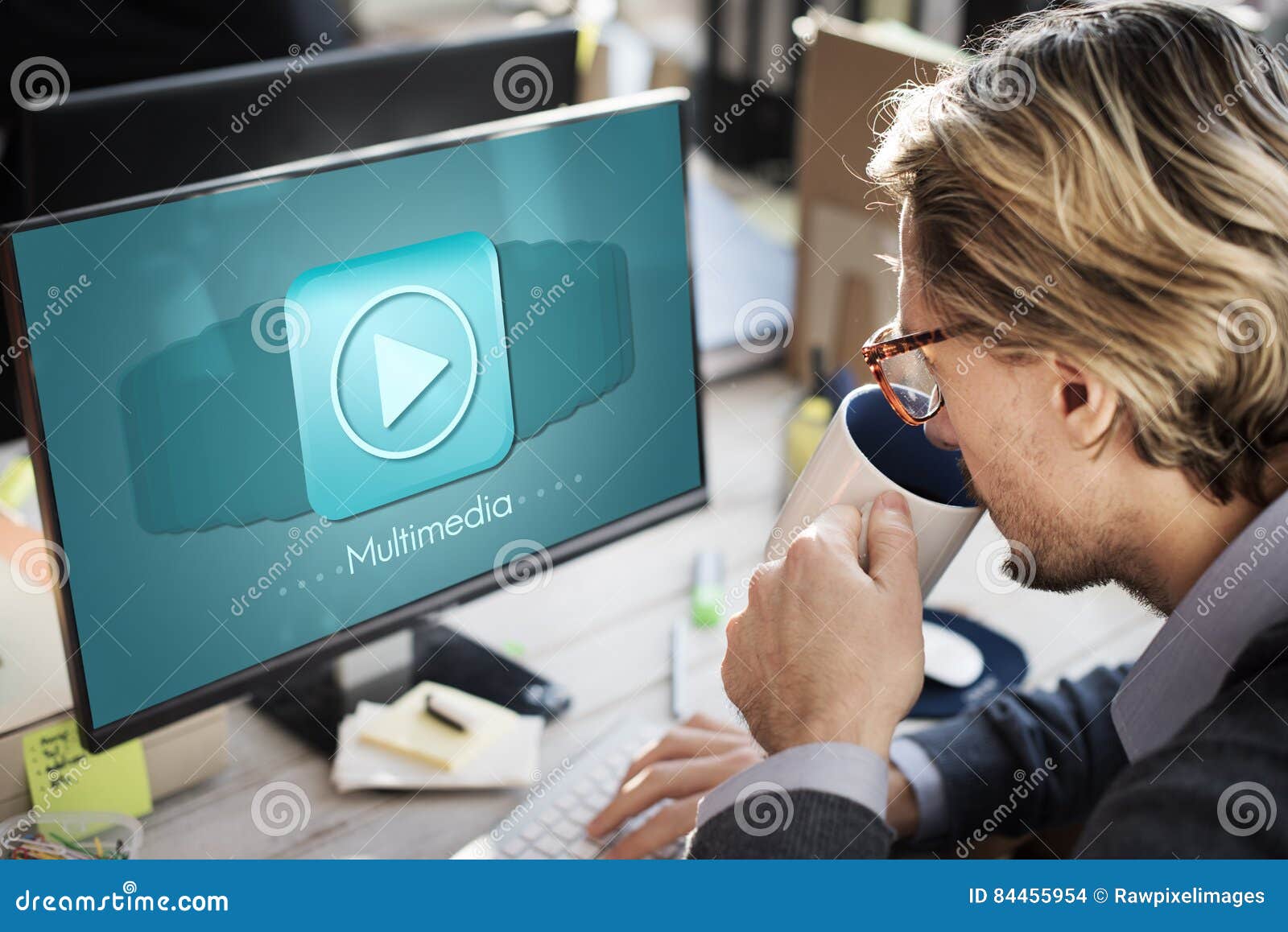 Multimedia Audio Computer Digital Entertainment Concept Stock Photo ...