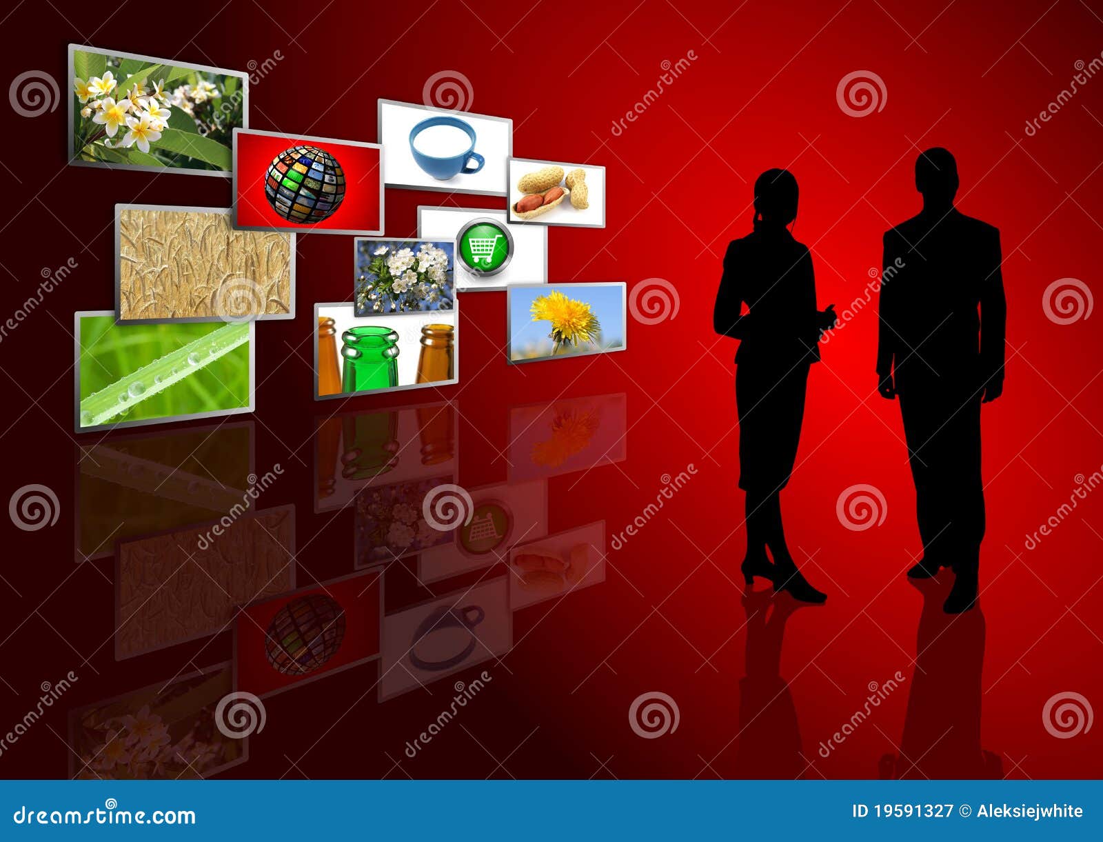 Multimedia background stock illustration. Illustration of flatscreen ...
