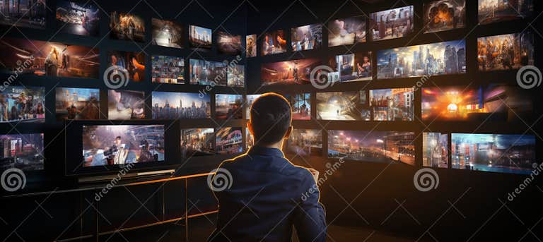 Multimedia Background with Various Web Streaming Channels for Tv and ...