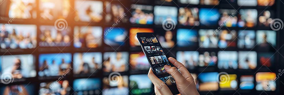 Multimedia Background with Web Streaming Tv Video Technology Channels ...