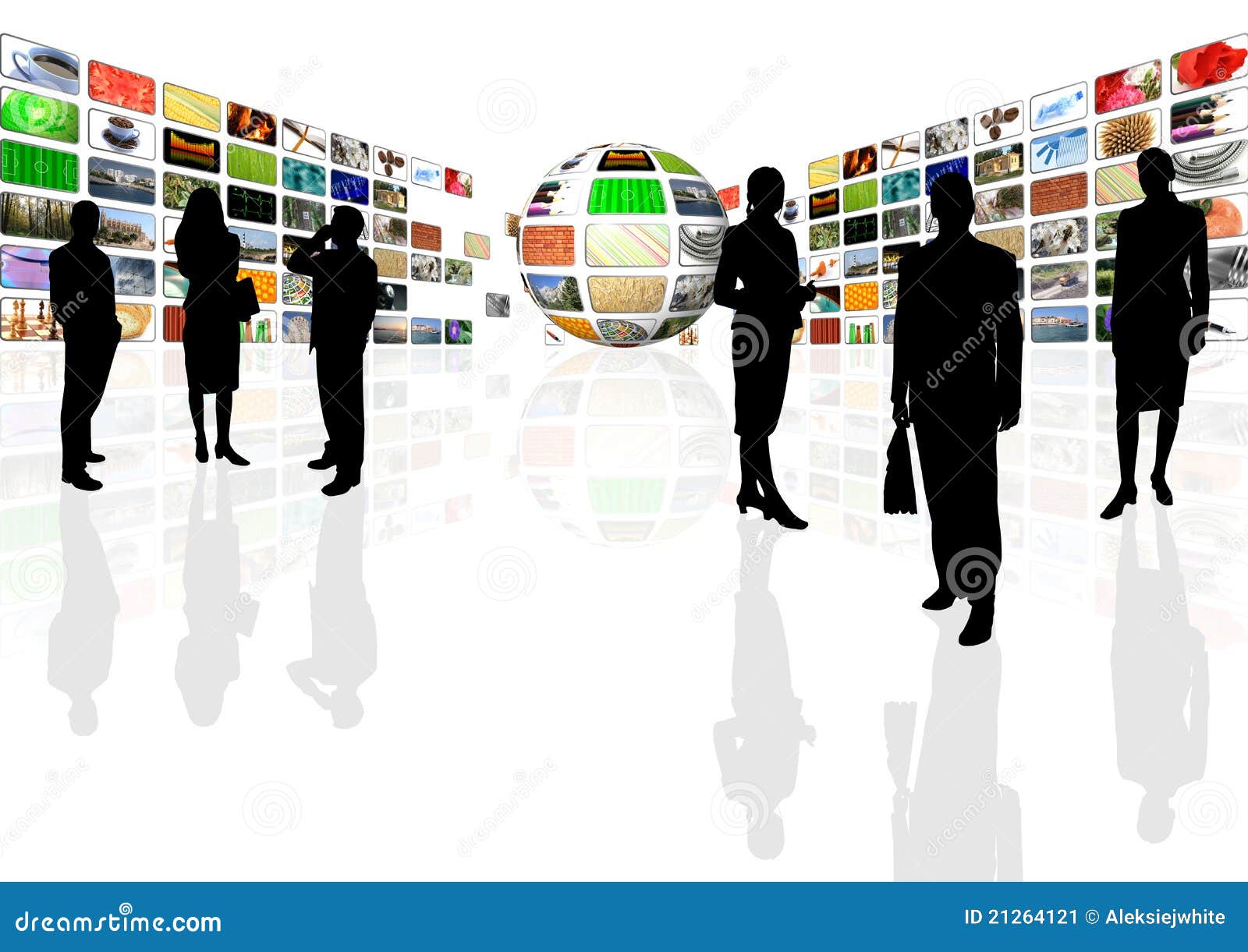 Multimedia Center Business Presentation Stock Illustration ...