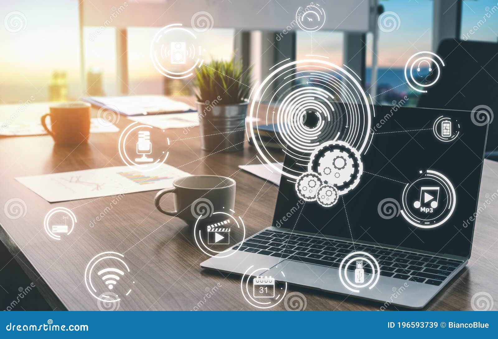 Multimedia and Computer Applications Concept Stock Image - Image of ...