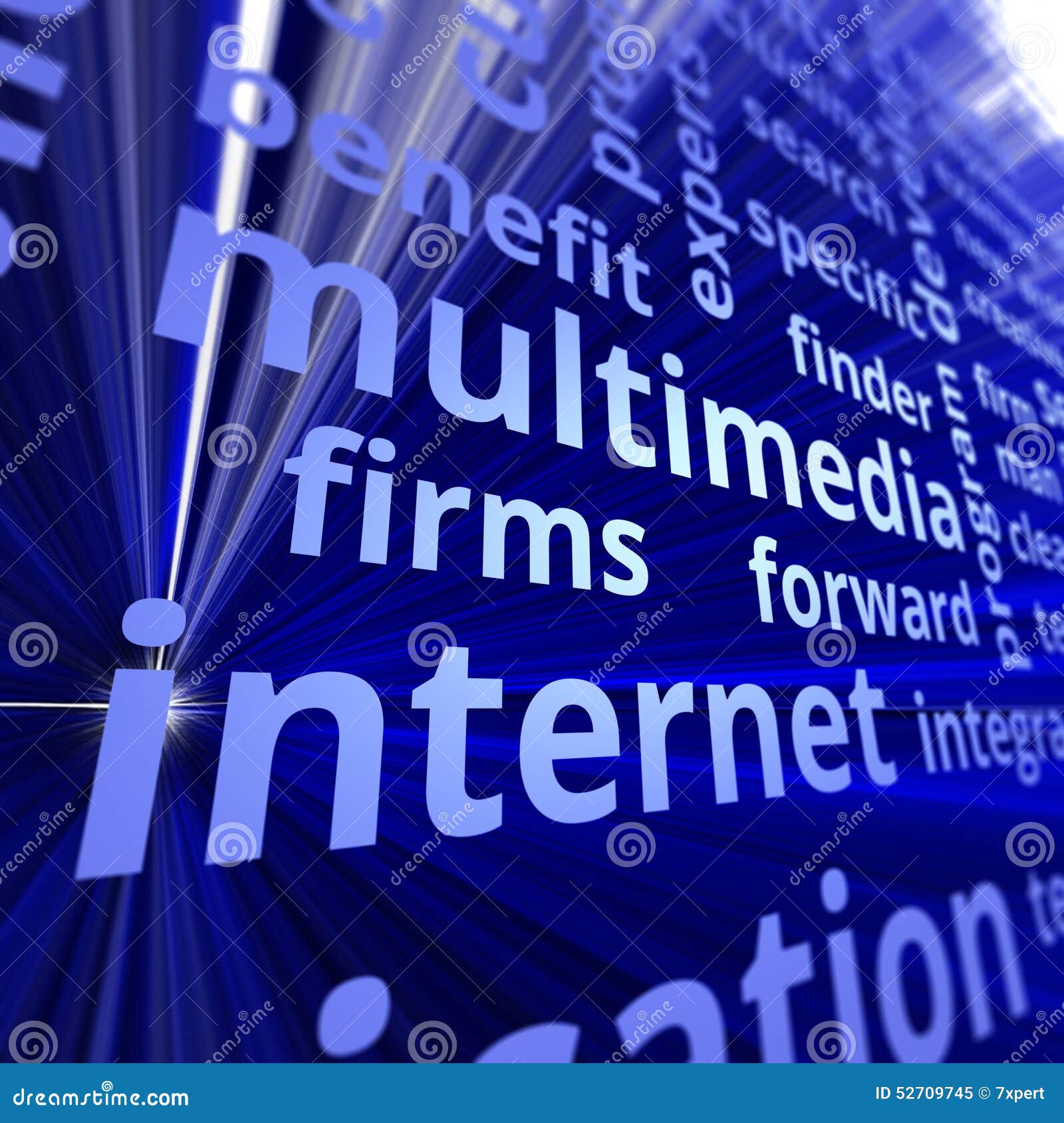 Multimedia concept stock illustration. Illustration of analyzing - 52709745