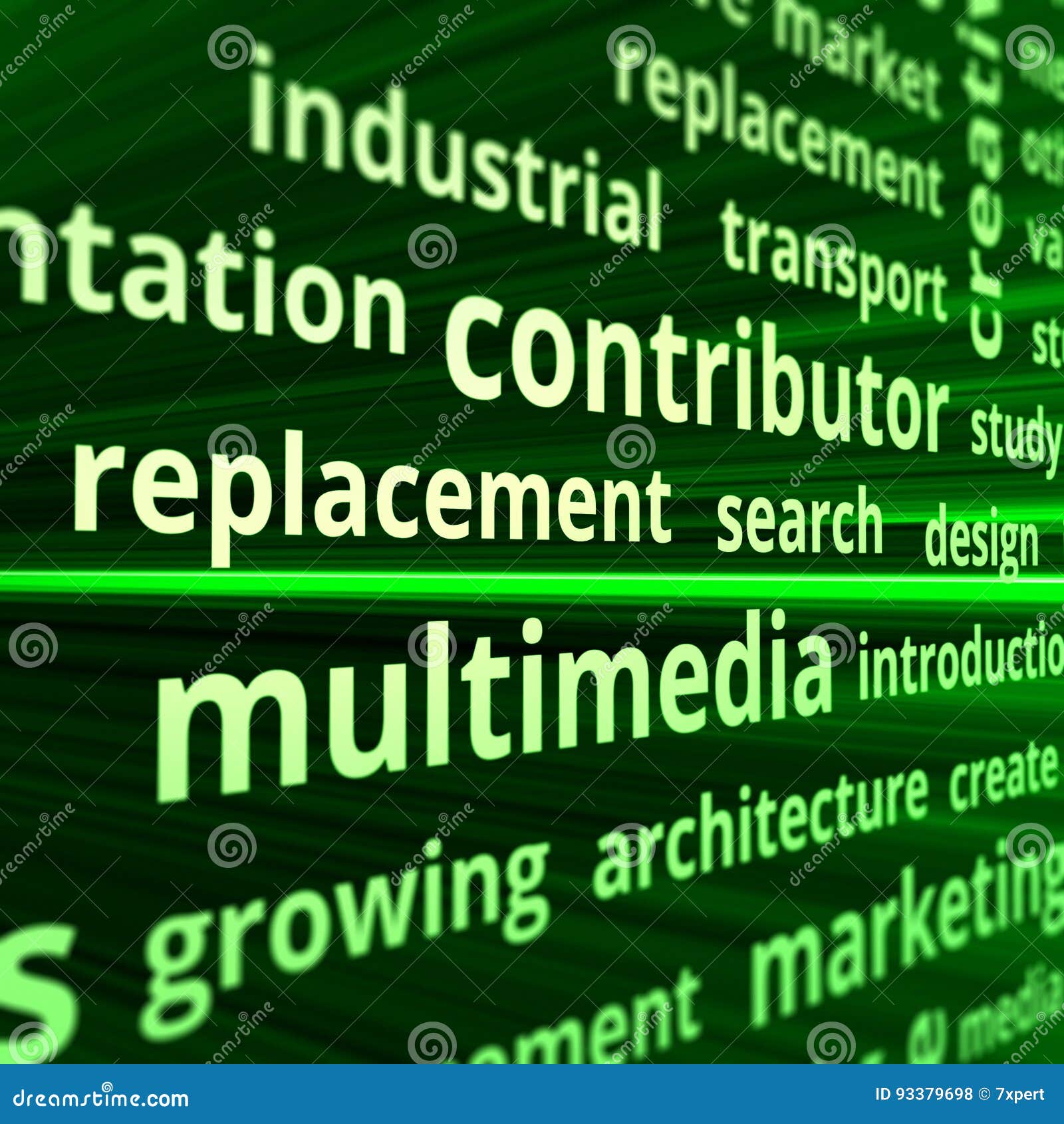 Multimedia concept stock illustration. Illustration of improvement ...