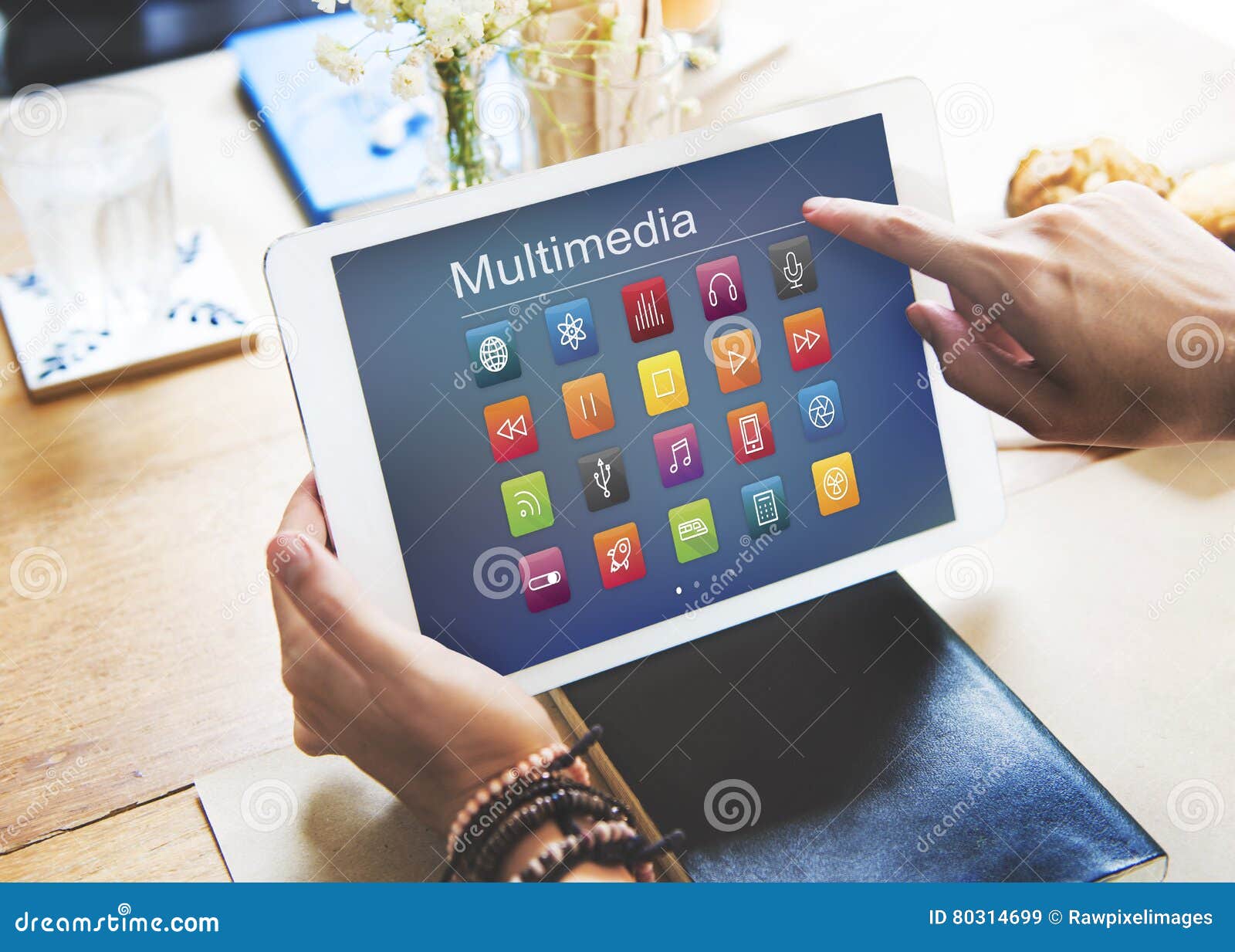 Multimedia Connection Digital Content Futuristic Concept Stock Image ...