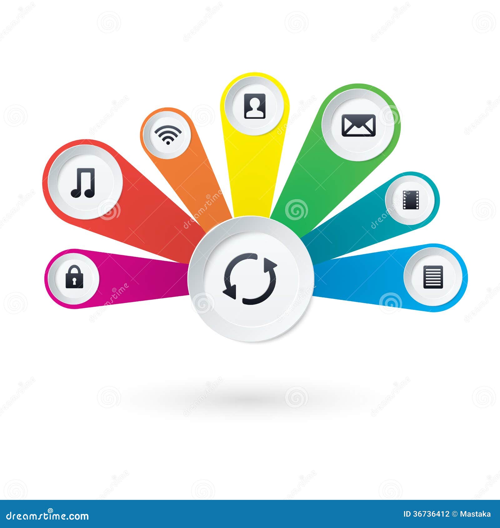 Multimedia Design Elements stock illustration. Illustration of blue ...