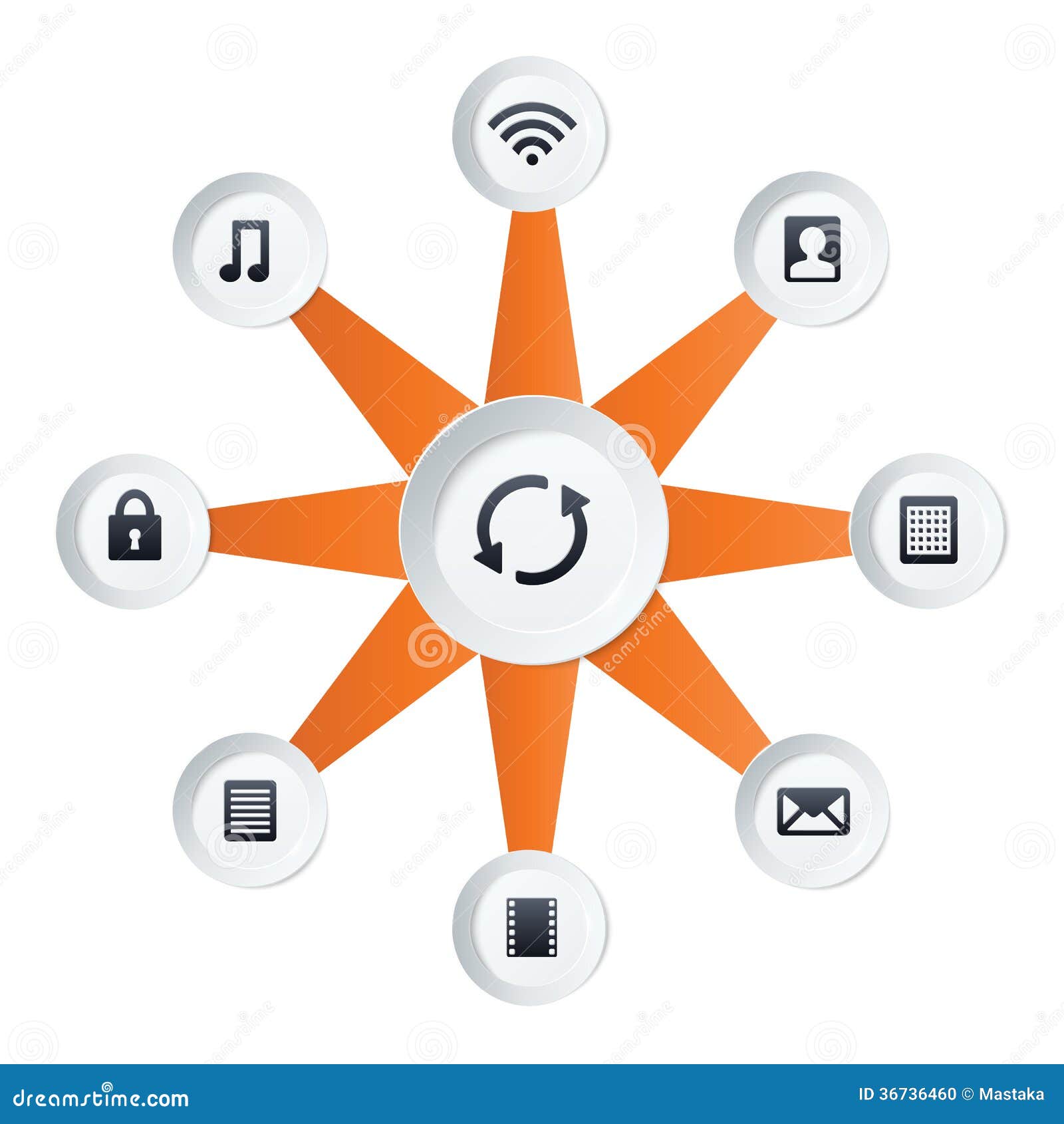 Multimedia Design Elements stock illustration. Illustration of blue ...