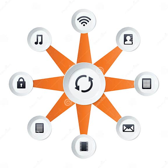 Multimedia Design Elements stock illustration. Illustration of blue ...