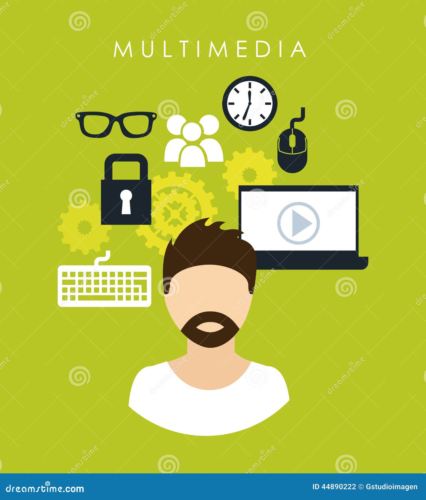 Multimedia design stock vector. Illustration of graphic - 44890222