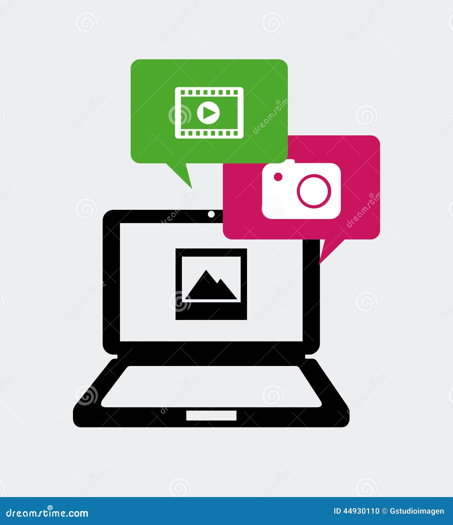 Multimedia design stock vector. Illustration of social - 44930110