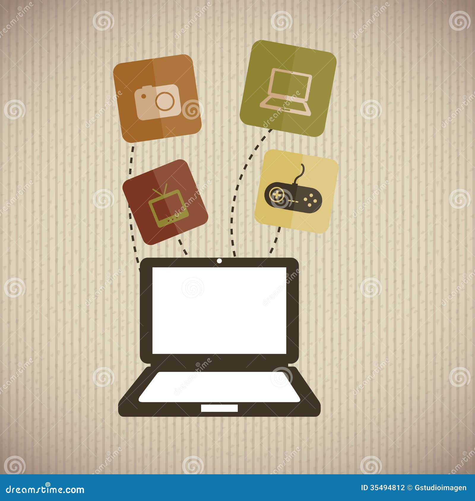 Multimedia stock vector. Illustration of data, computer - 35494812