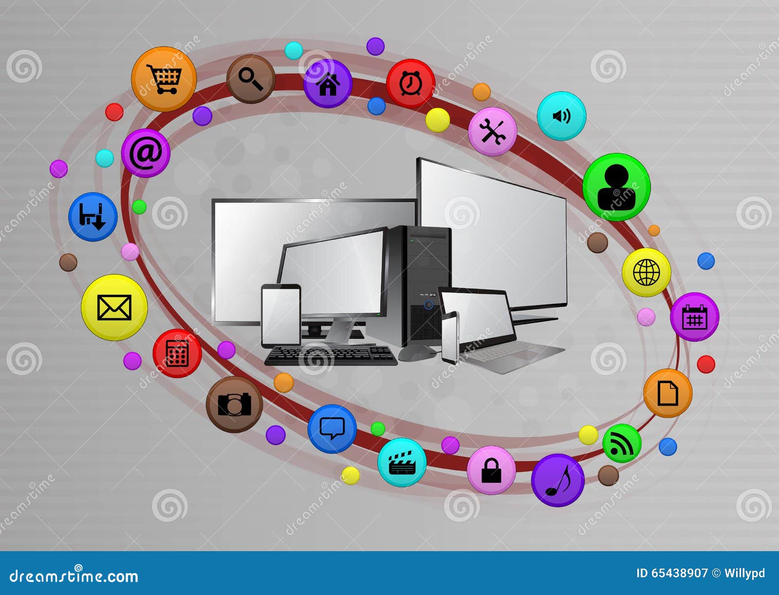 Multimedia device stock vector. Illustration of global - 65438907