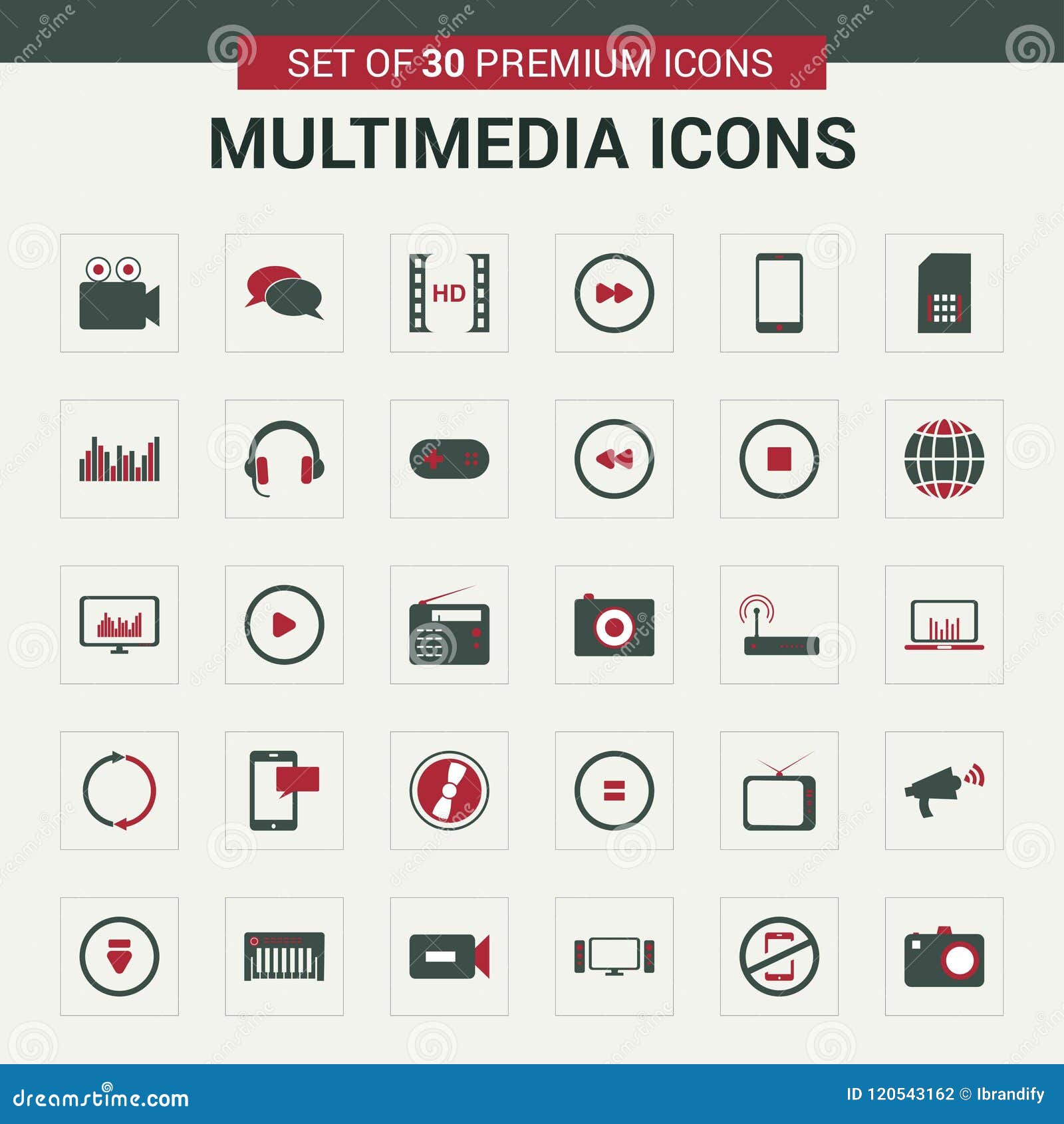 Multimedia green icons stock vector. Illustration of radio - 120543162