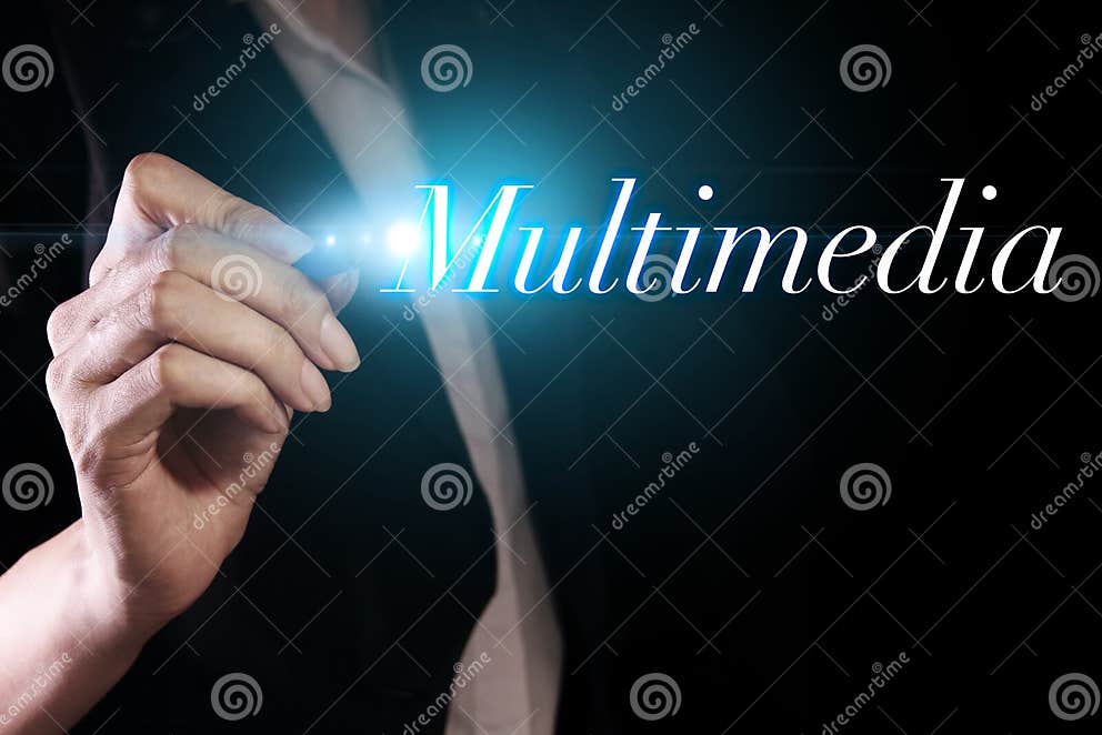 Multimedia stock image. Image of hand, text, community - 54695957