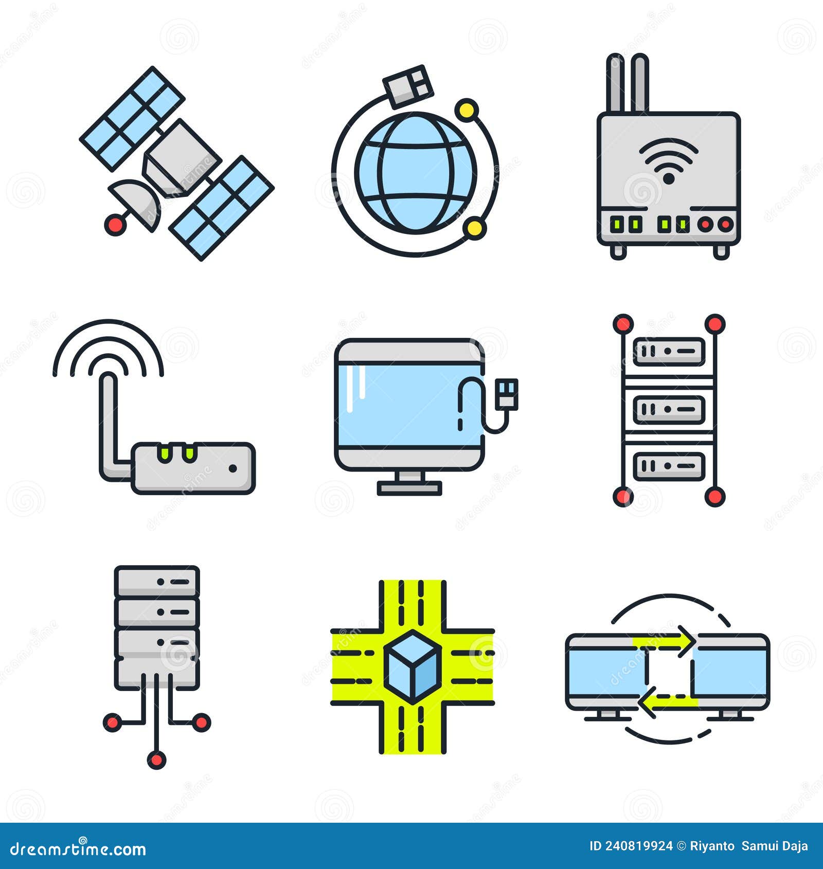 Multimedia Icon Black and White Illustration Stock Vector ...