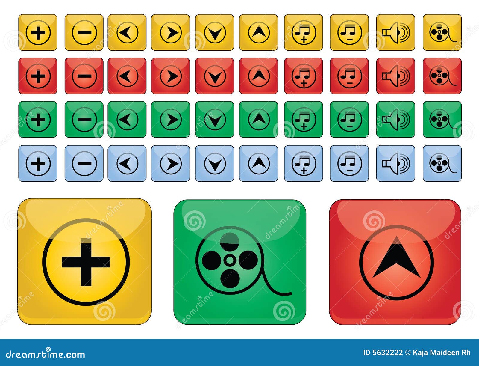 Multimedia Icons, Functional And Indicating Icons For Digital Devices ...