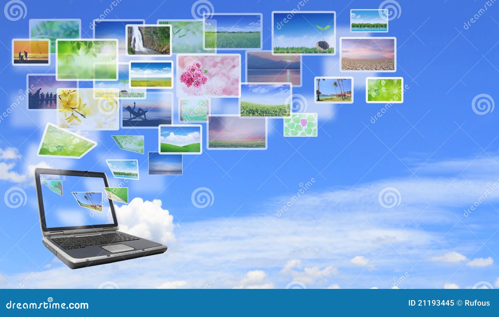Multimedia laptop stock image. Image of presentation - 21193445