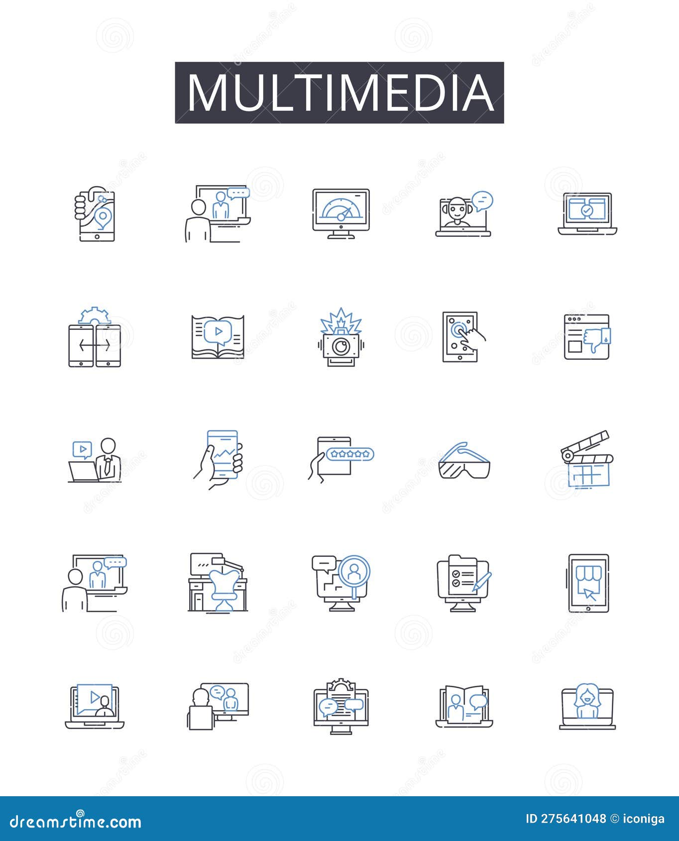 Visual Aids Line Icons Collection. Charts, Diagrams, Graphics, Pie ...