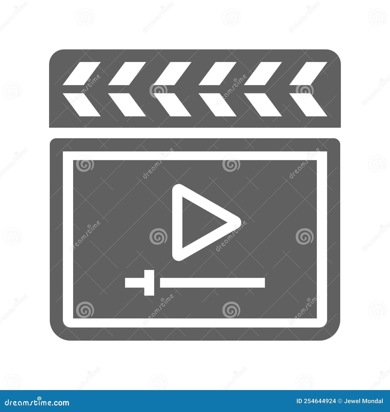 Multimedia, Media, Video Icon. Gray Vector Sketch Stock Vector ...
