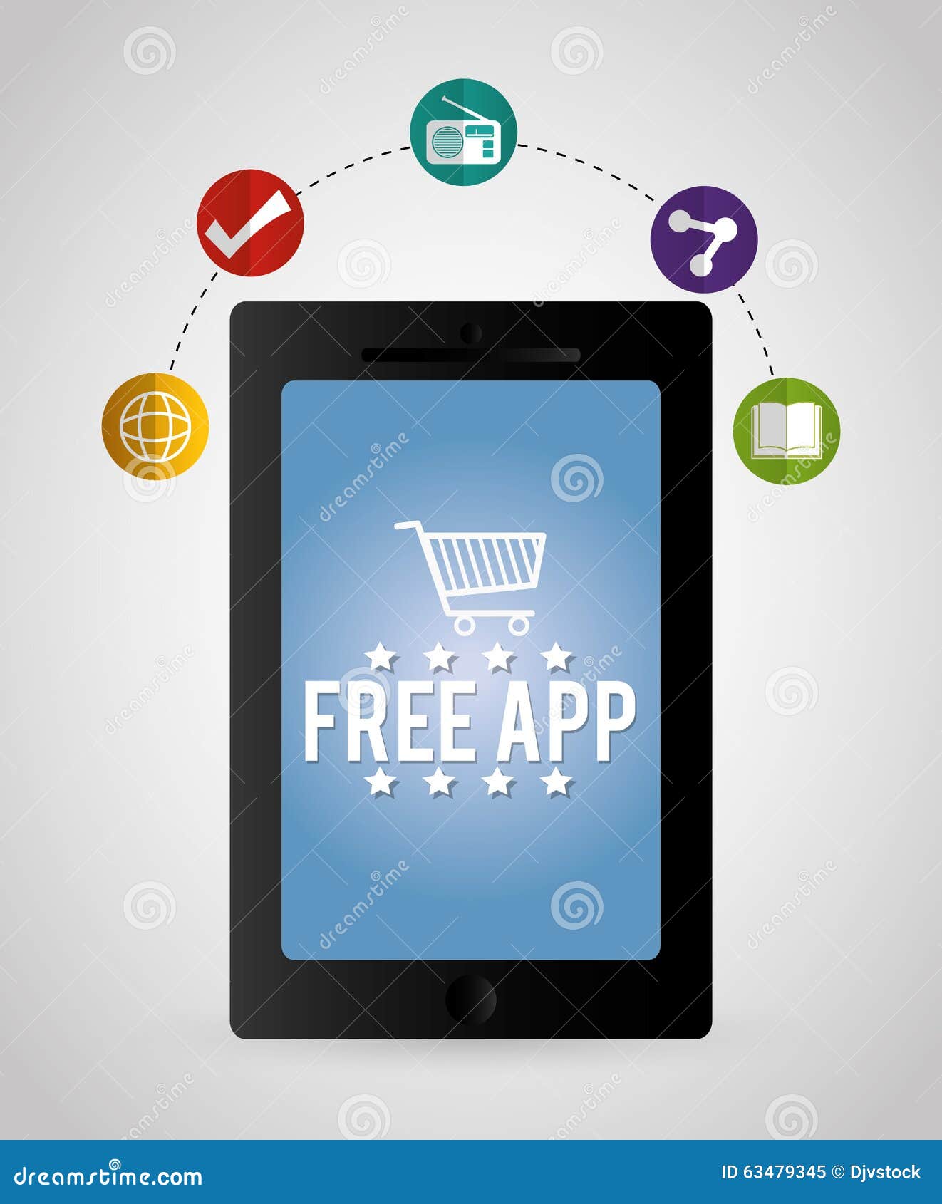 Multimedia Mobile Applications Stock Vector - Illustration of book ...