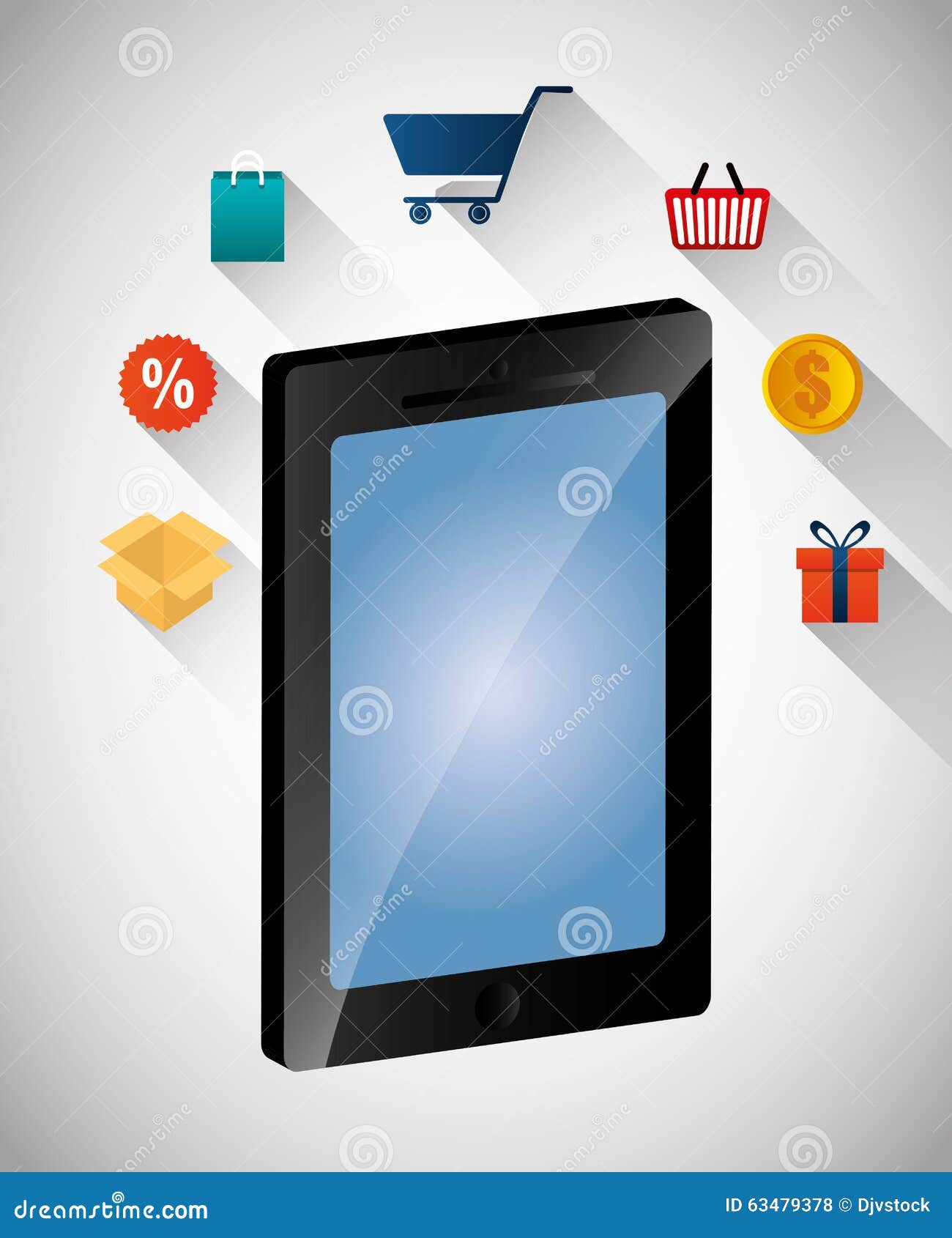 Multimedia Mobile Applications Stock Illustration - Illustration of ...