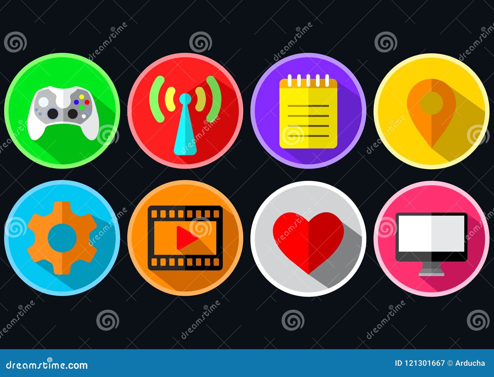 Multimedia mobile apps stock vector. Illustration of apps - 121301667