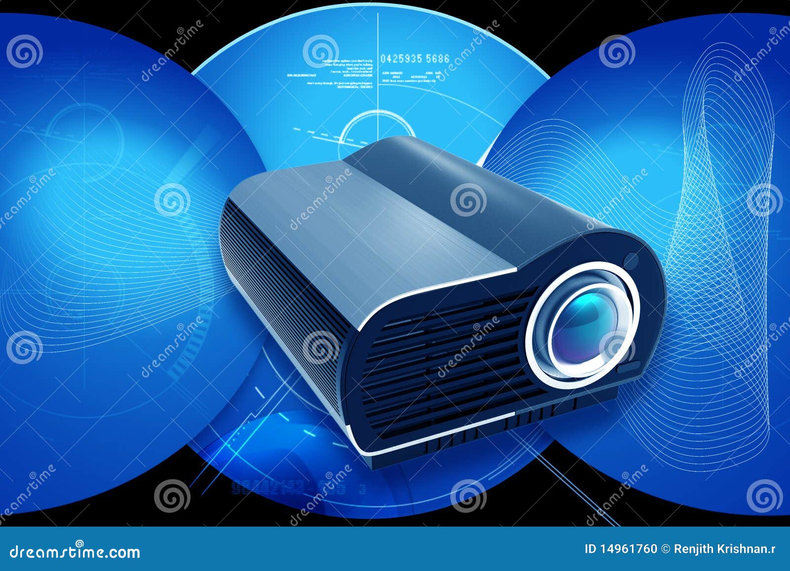 Multimedia Projector stock illustration. Illustration of electronics ...