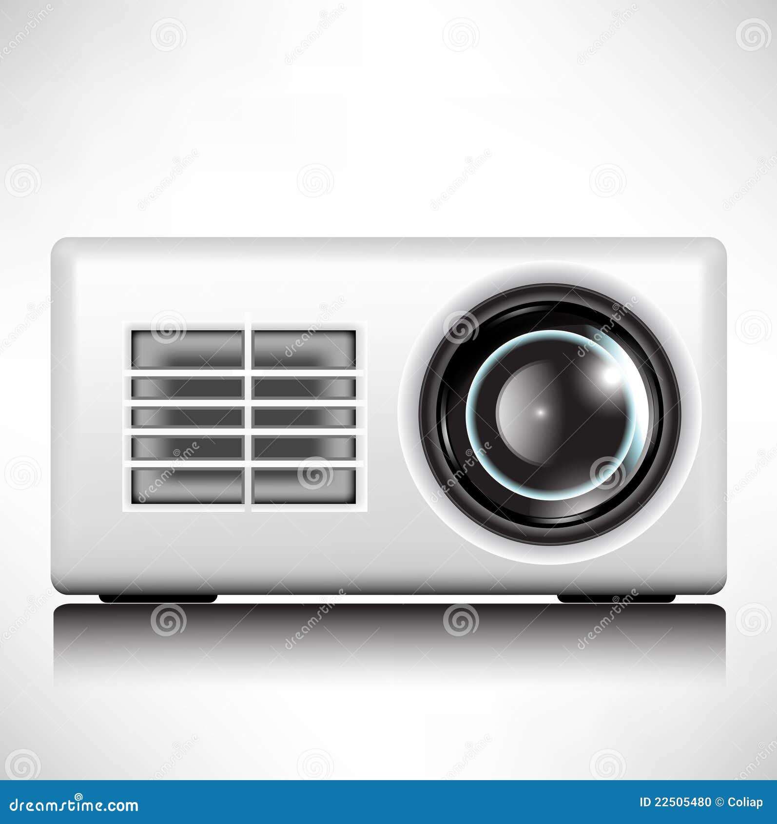 Multimedia projector stock vector. Illustration of computer - 22505480