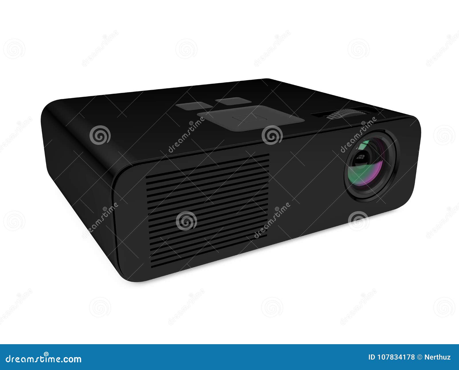 Multimedia Projector Isolated Stock Illustration - Illustration of ...