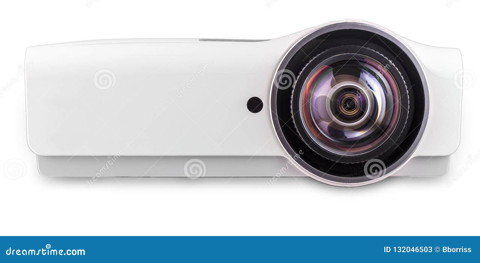 Multimedia Projector Isolated on White Background Stock Image - Image ...