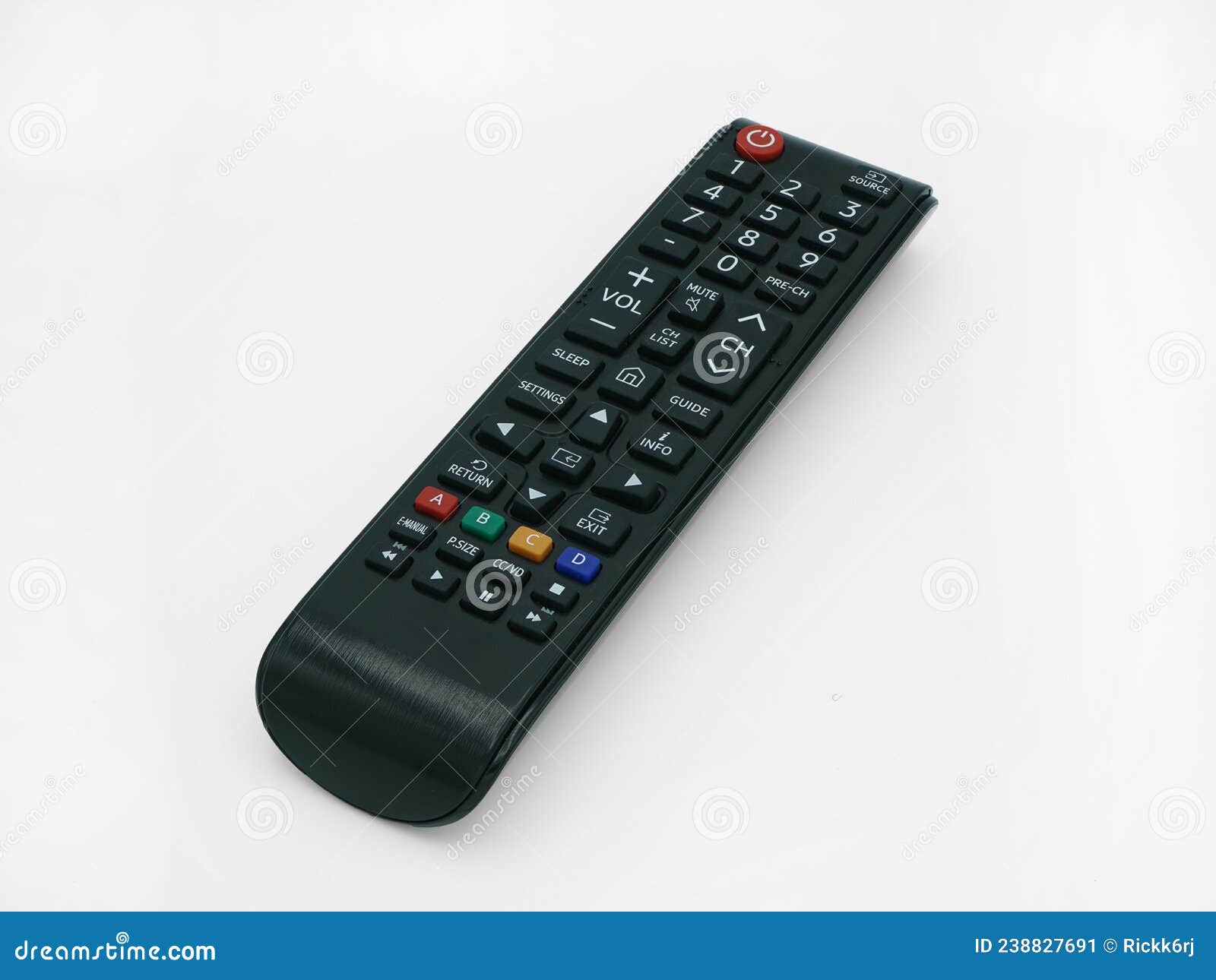Multimedia Remote Control. Isolated on a White Background Stock Image ...