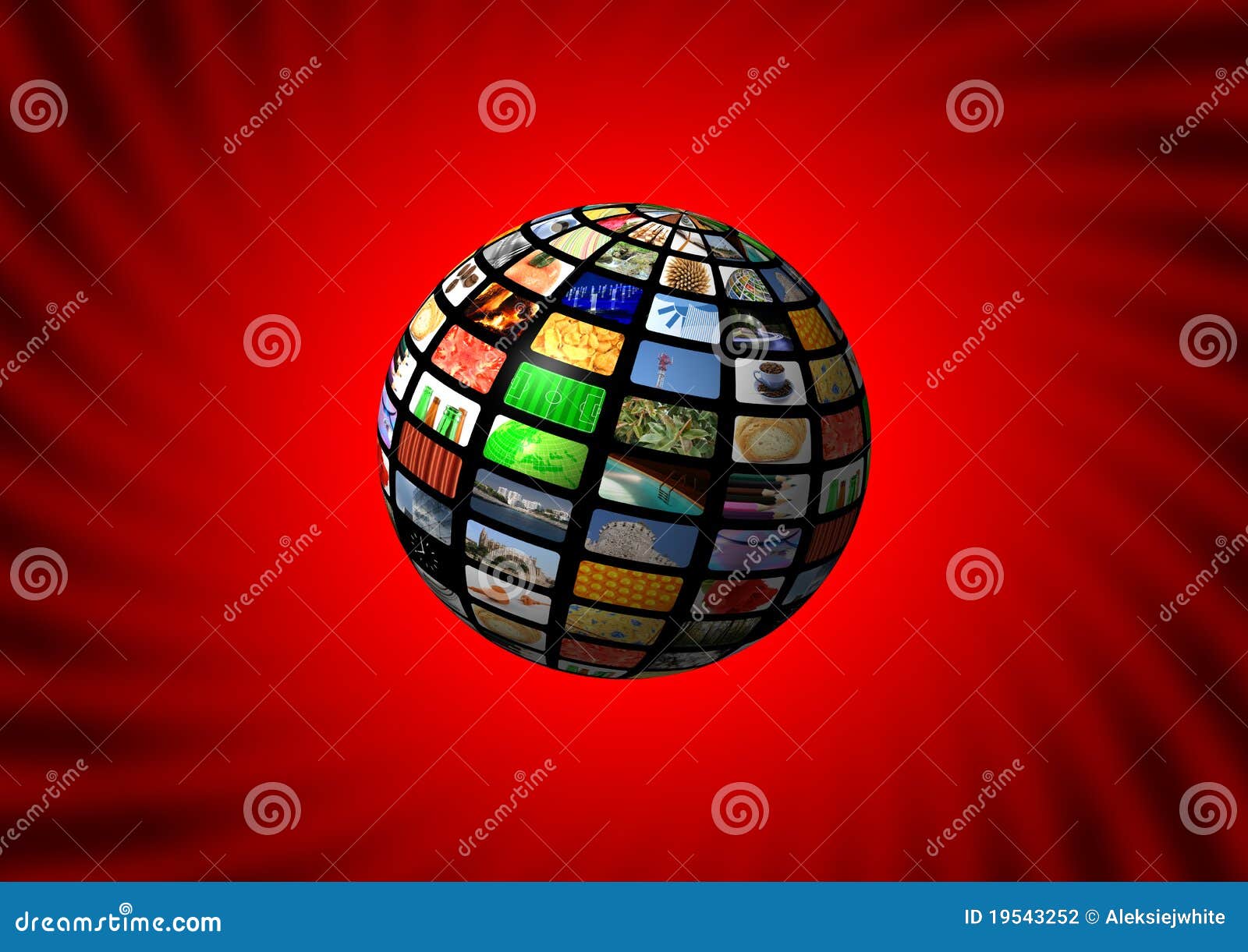 Multimedia Sphere Background Stock Illustration - Illustration of ...