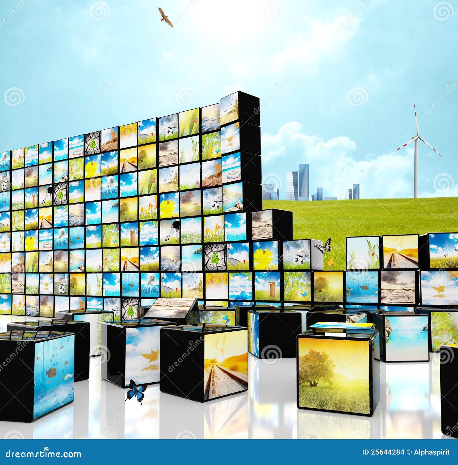 Multimedia Straming Concept Stock Photo - Image of broadcasting ...