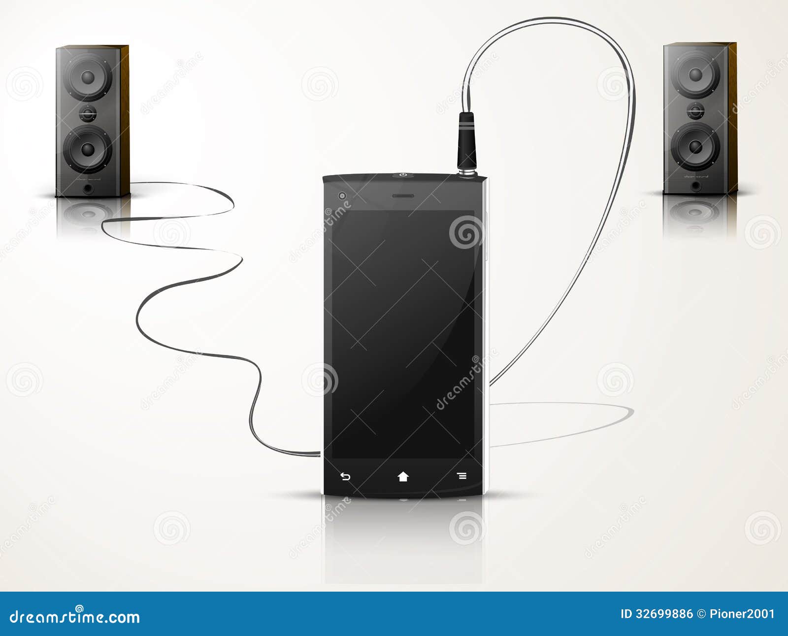 Multimedia system stock vector. Illustration of speakers - 32699886