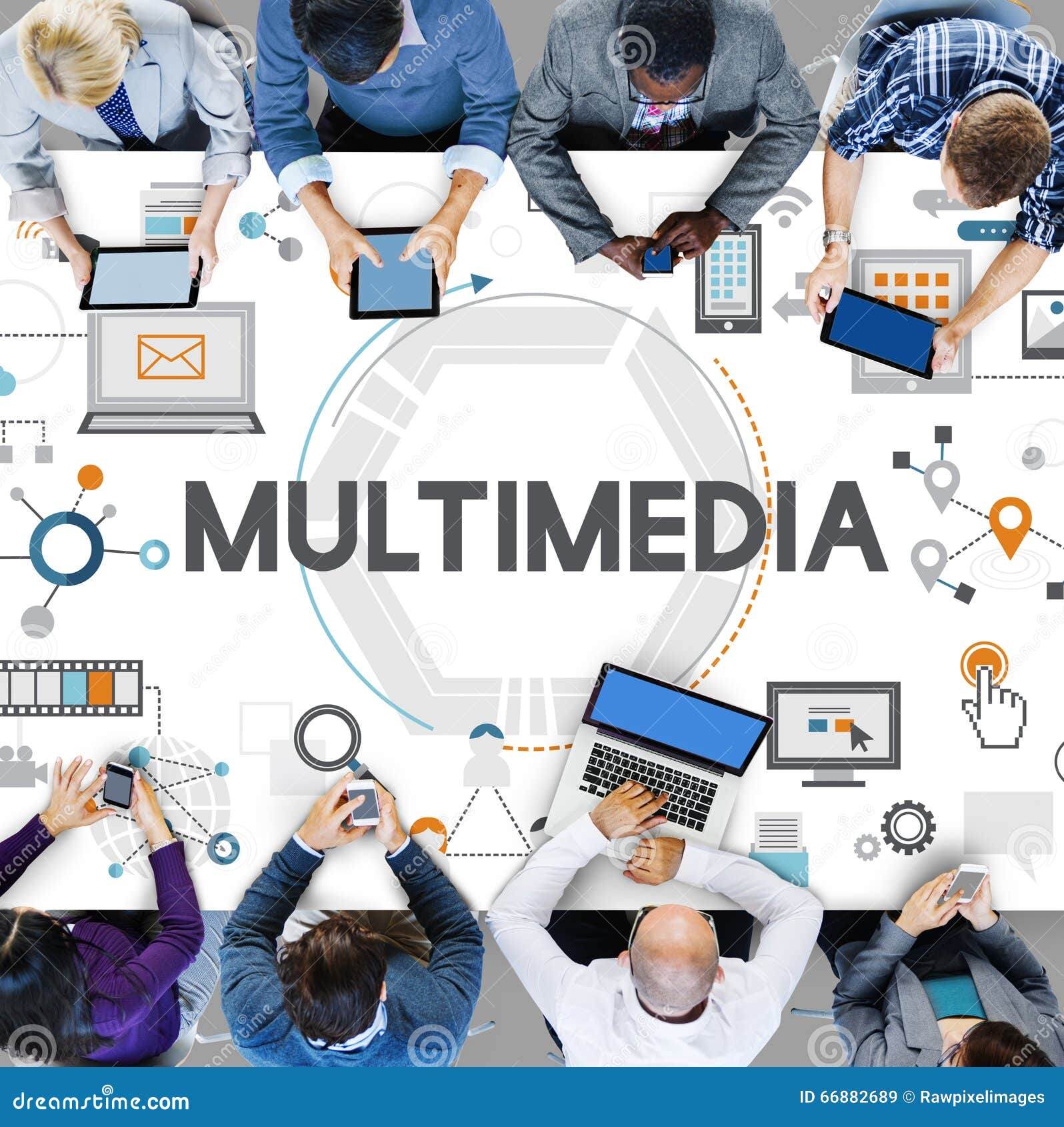 Multimedia Technology Content Creative Digital Concept Stock Image ...