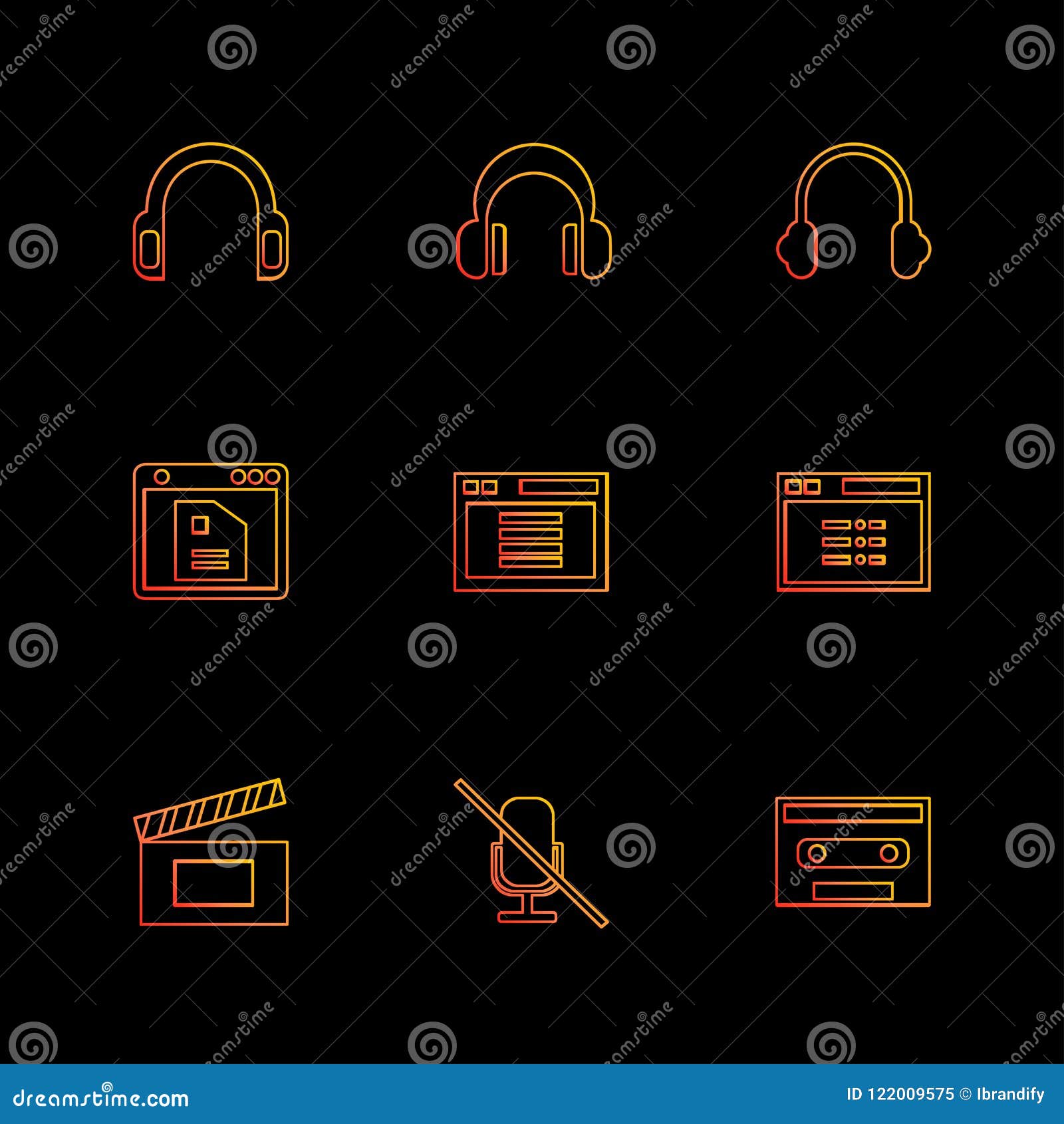 Multimedia , User Interface , Camera , Technology , Eps Icons Se Stock Vector - Illustration of ...